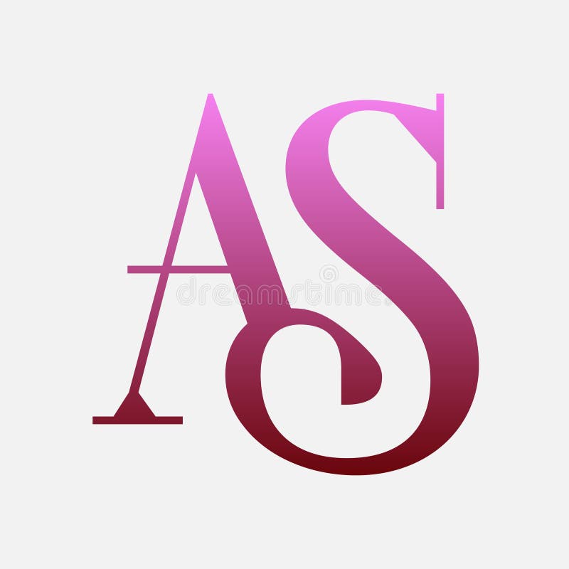 AS Symbol Initial Letter Design Monogram Abstract Logo Stock ...