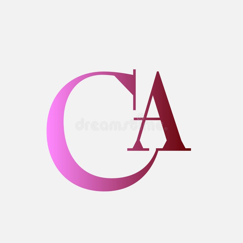 CA Symbol Initial Letter Design Monogram Abstract Logo Stock ...