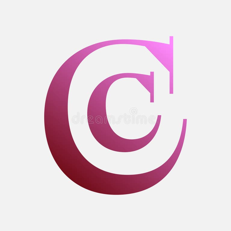 Cc Symbol Initial Letter Design Monogram Abstract Logo Stock ...