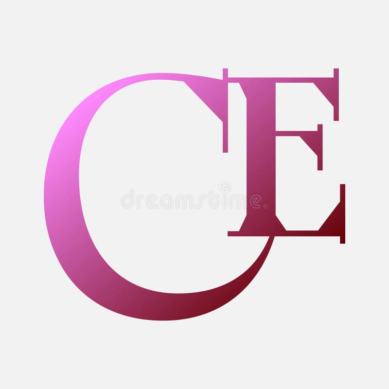 CE Symbol Initial Letter Design Monogram Abstract Logo Stock ...