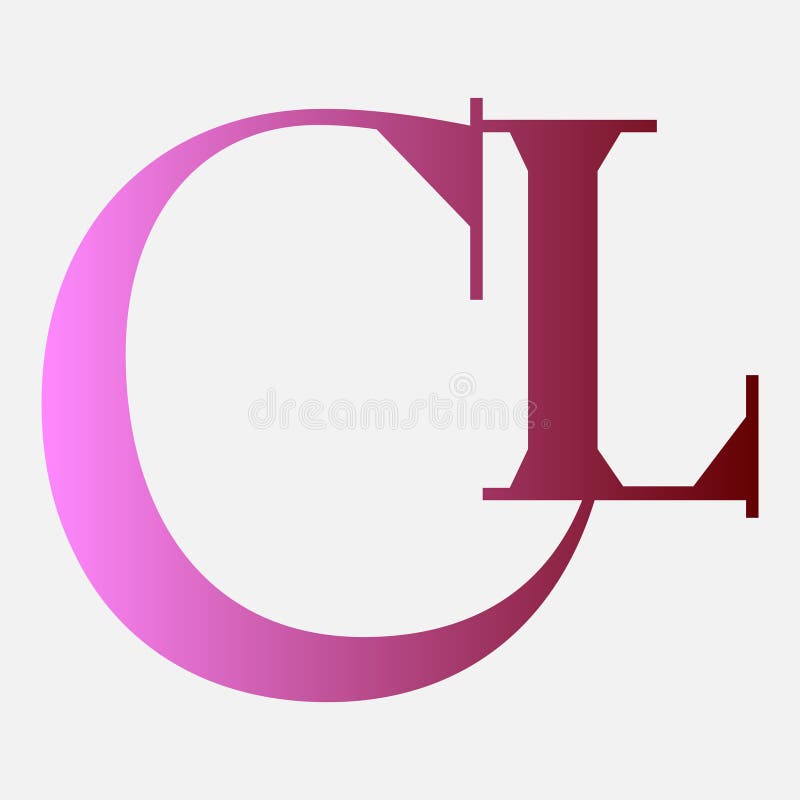 CL Symbol Initial Letter Design Monogram Abstract Logo Stock ...