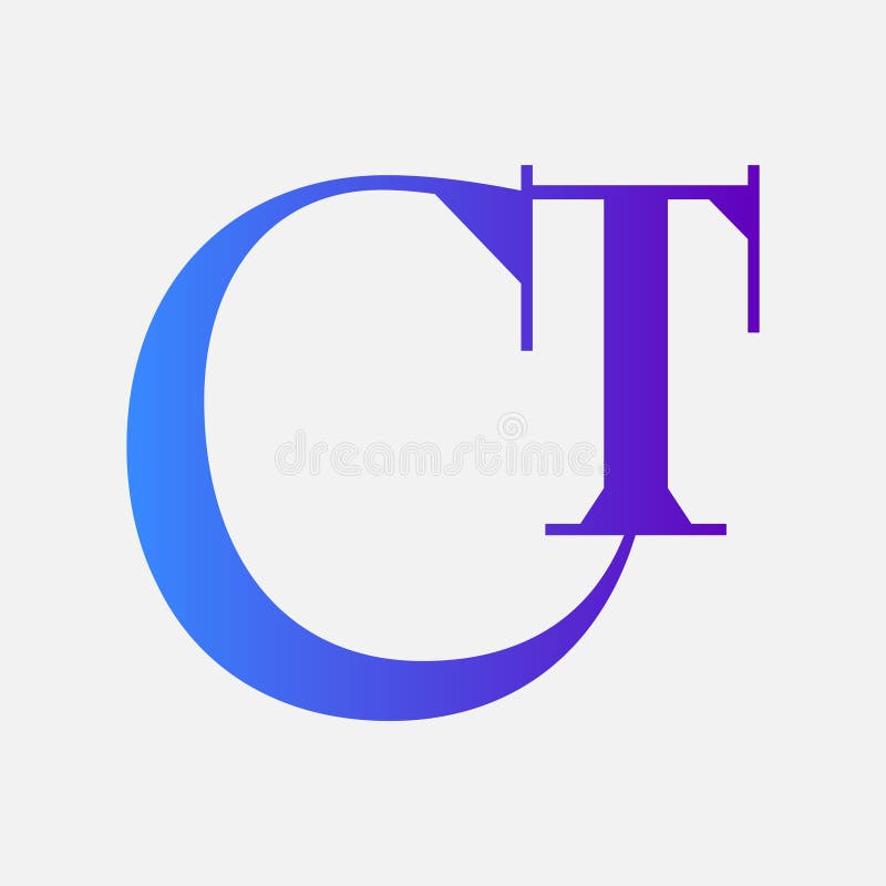 CT Symbol Initial Letter Design Monogram Abstract Logo Stock ...