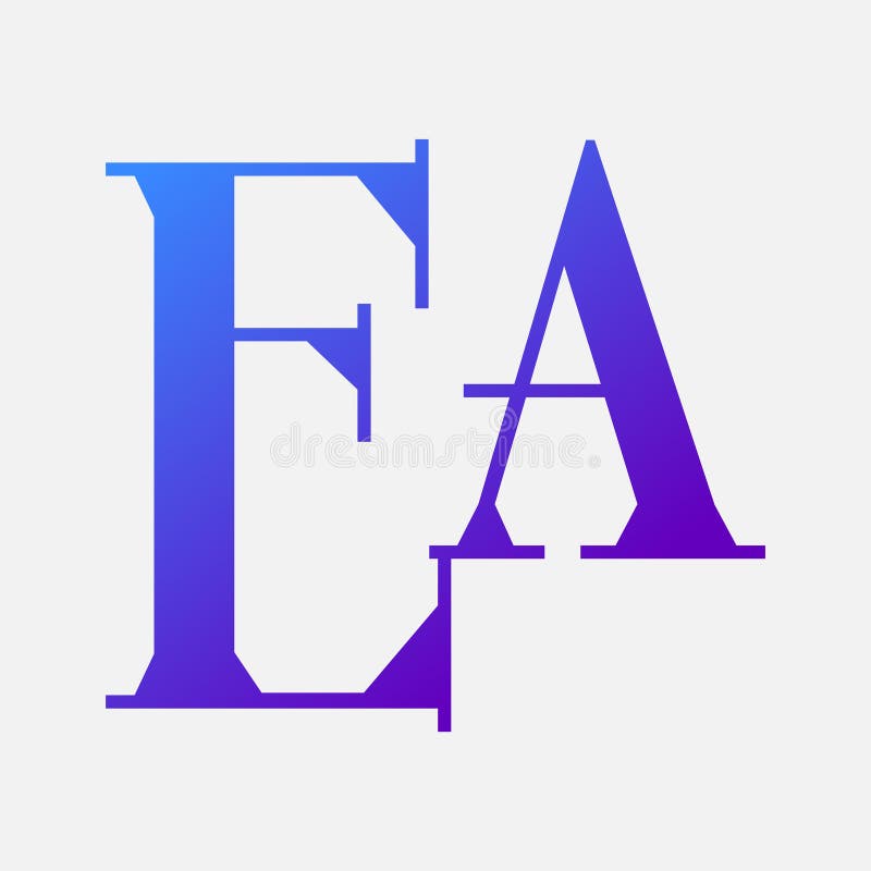 Fa Symbol Initial Letter Design Monogram Abstract Logo Stock Vector ...
