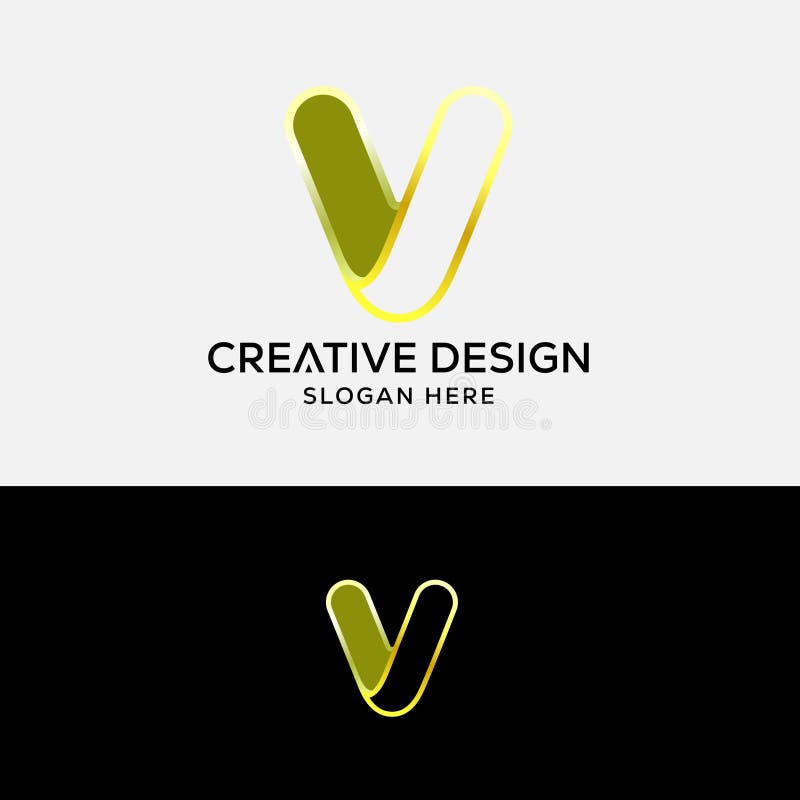 V Symbol Initial Letter Design Monogram Abstract Logo Stock Photo ...