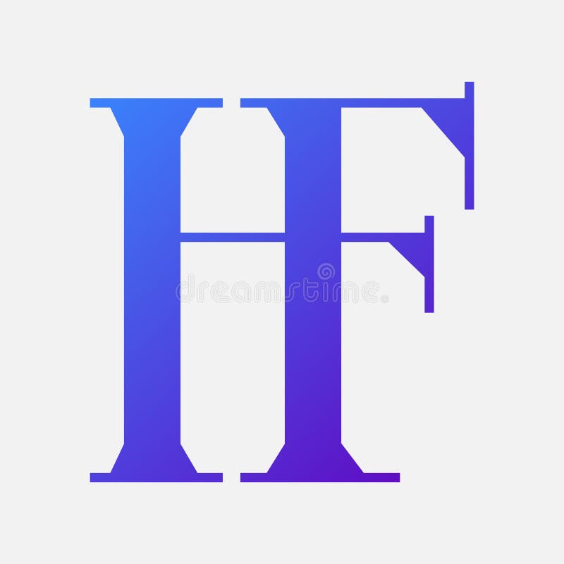 Hf Symbol Initial Letter Design Monogram Abstract Stock Illustration ...