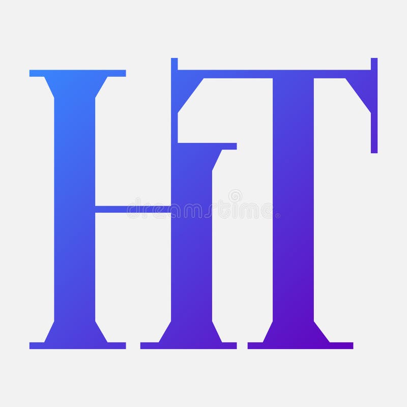 Ht Symbol Initial Letter Design Monogram Abstract Stock Illustration ...
