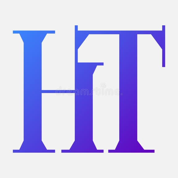 Ht Symbol Initial Letter Design Monogram Abstract Stock Illustration ...