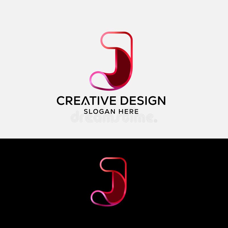 J Symbol Initial Letter Design Monogram Abstract Logo Stock ...