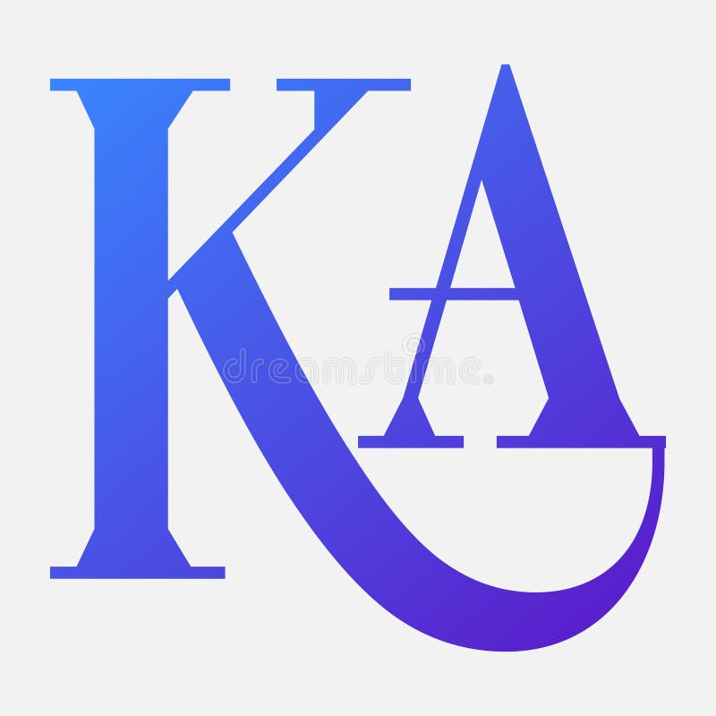 Ka Symbol Initial Letter Design Monogram Abstract Stock Illustration ...