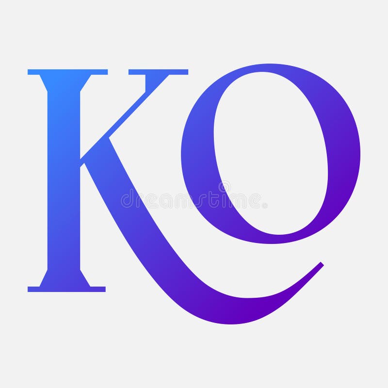 Ko Symbol Initial Letter Design Monogram Abstract Stock Illustration ...