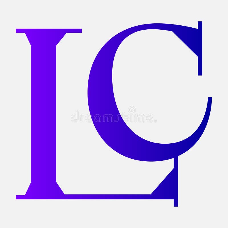 Lc Symbol Initial Letter Design Monogram Abstract Stock Illustration ...