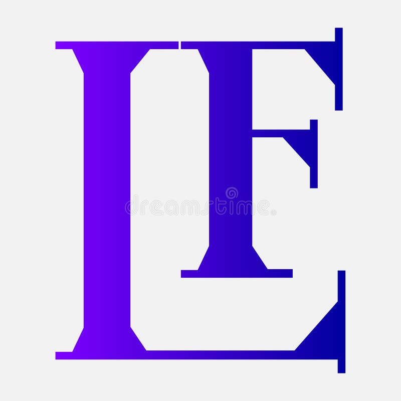 Lf Symbol Initial Letter Design Monogram Abstract Stock Illustration ...
