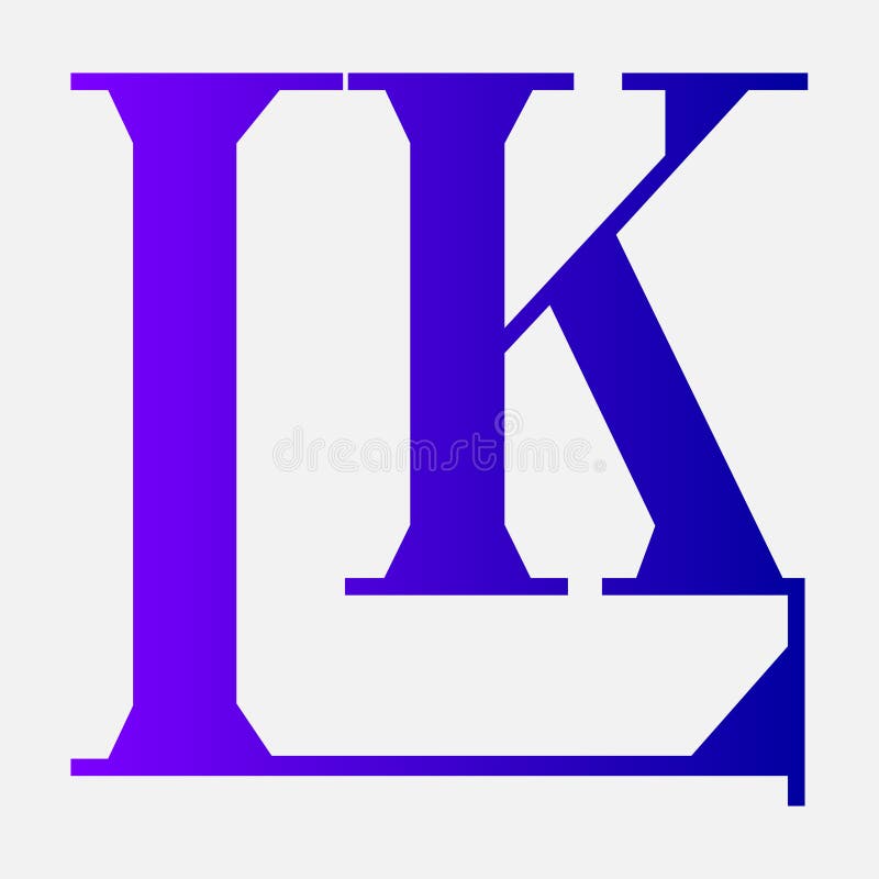 Lk Symbol Initial Letter Design Monogram Abstract Logo Stock ...