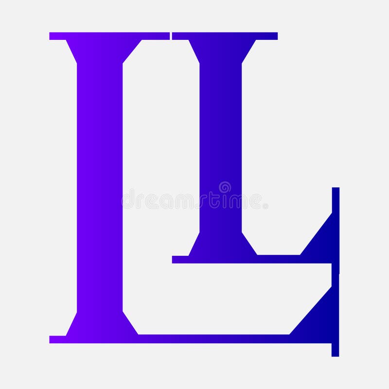 Ll Symbol Initial Letter Design Monogram Abstract Stock Illustration ...