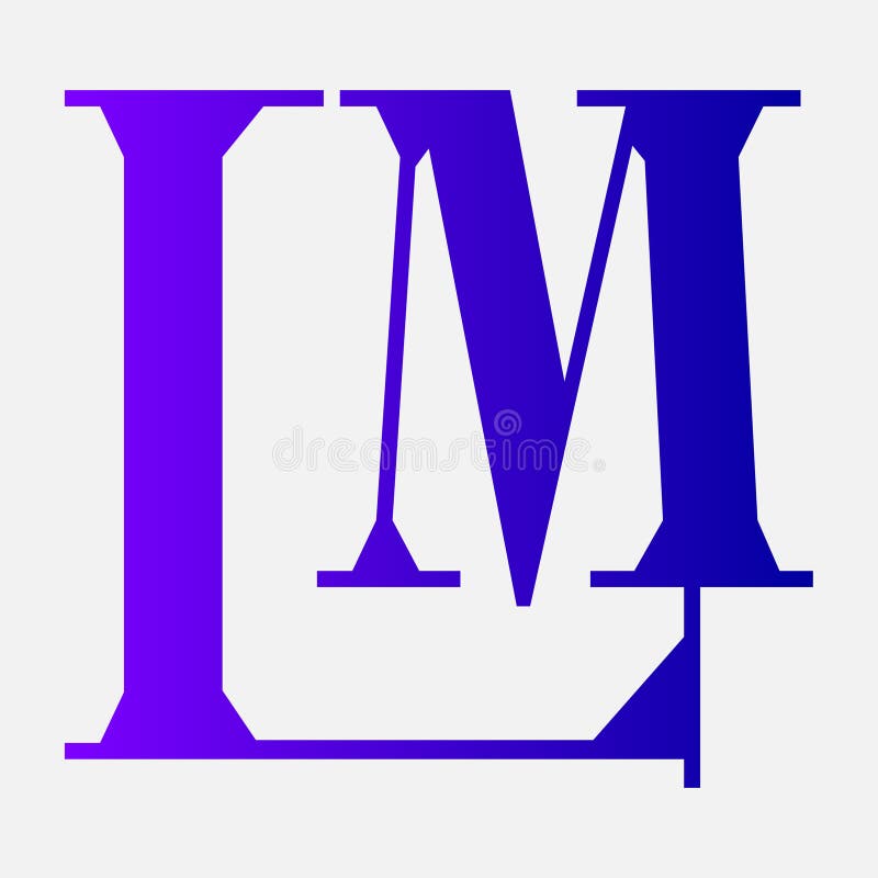 Lm Symbol Initial Letter Design Monogram Abstract Logo Stock ...