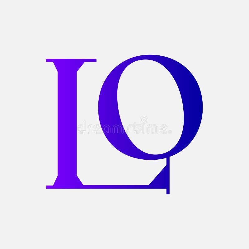 Lo Symbol Initial Letter Design Monogram Abstract Stock Illustration ...