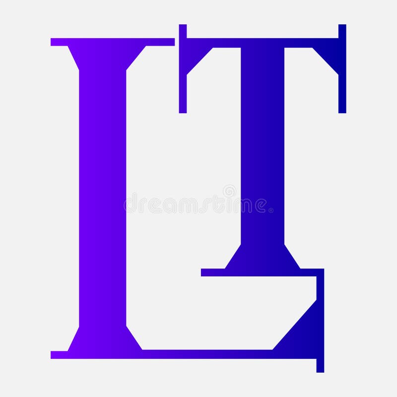 Lt Symbol Initial Letter Design Monogram Abstract Logo Stock ...