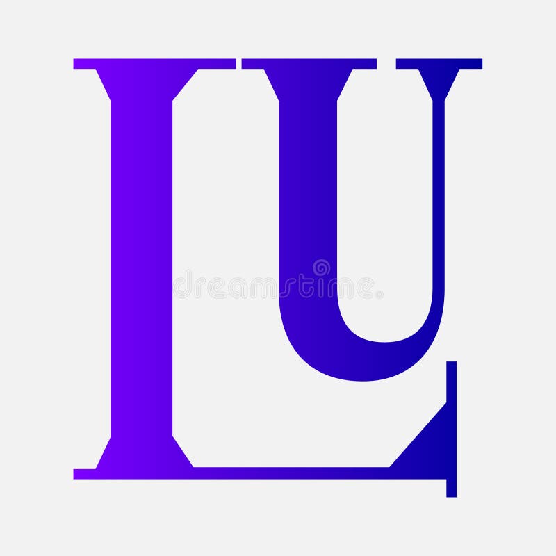 Lu Symbol Initial Letter Design Monogram Abstract Logo Stock ...