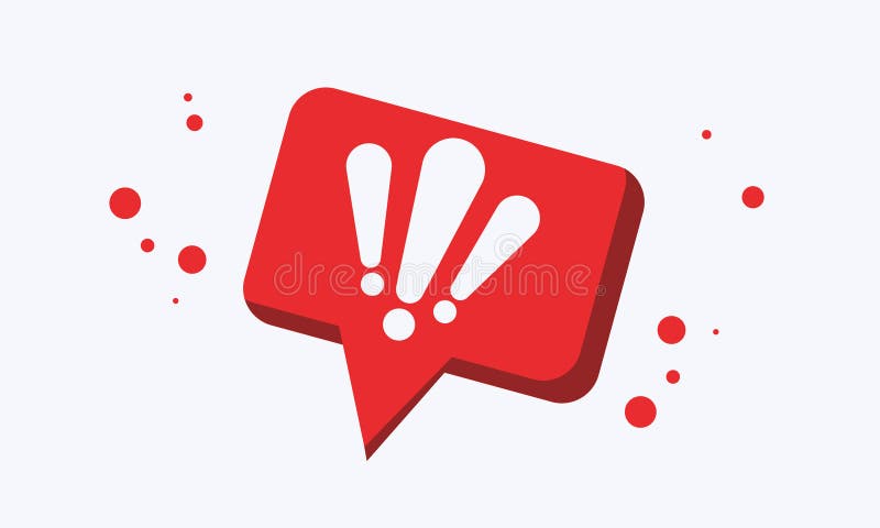 Red Danger Attention Bell or Red Emergency Notifications Alert on ...