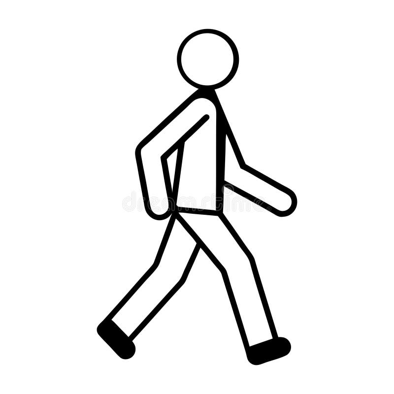Man Walk Icon . Walking Man Vector Icon Vector Sign Symbol on White ...