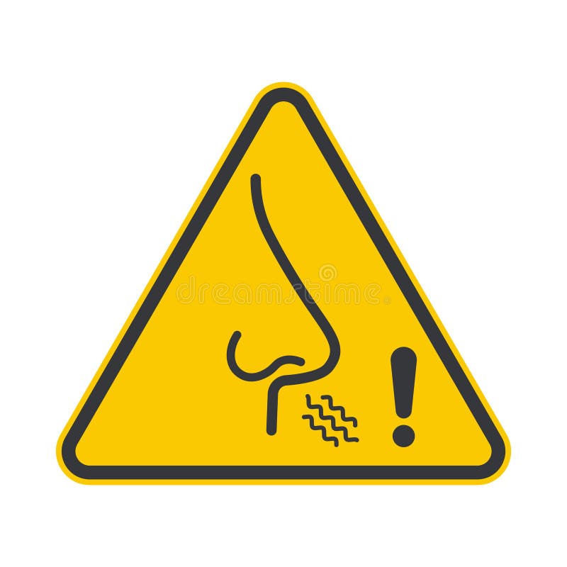 Isolated Triangle Caution Sign : Do Not Breath, No Smell, Highly ...