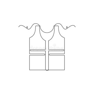 One Line Art Vest Vector Illustration Stock Vector - Illustration of ...