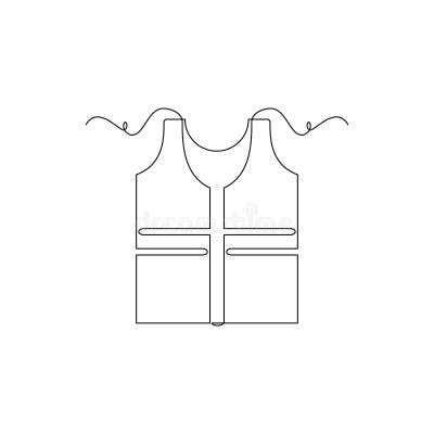 One Line Art Vest Vector Illustration Stock Vector - Illustration of ...