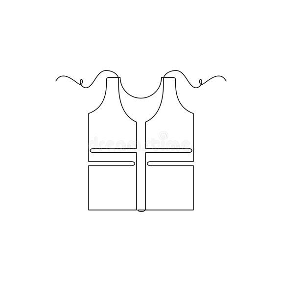 One Line Art Vest Vector Illustration Stock Vector - Illustration of ...