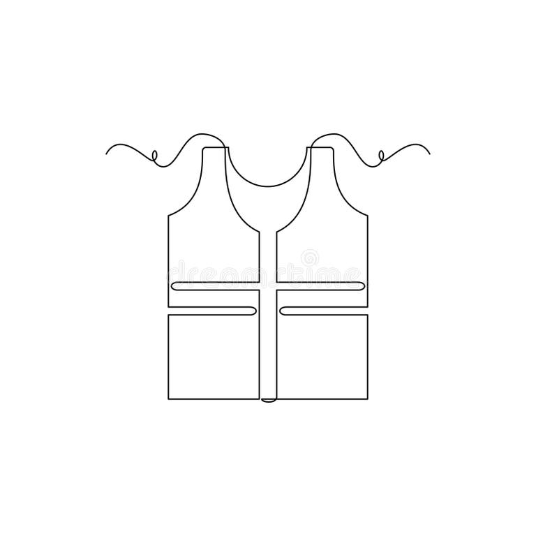 One Line Art Vest Vector Illustration Stock Vector - Illustration of ...