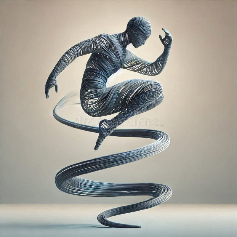 Picture of a Man Made of Rope Illustration Stock Illustration ...