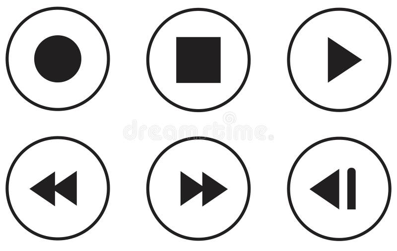 Video icon set stock vector. Illustration of play, buttoning - 359944854