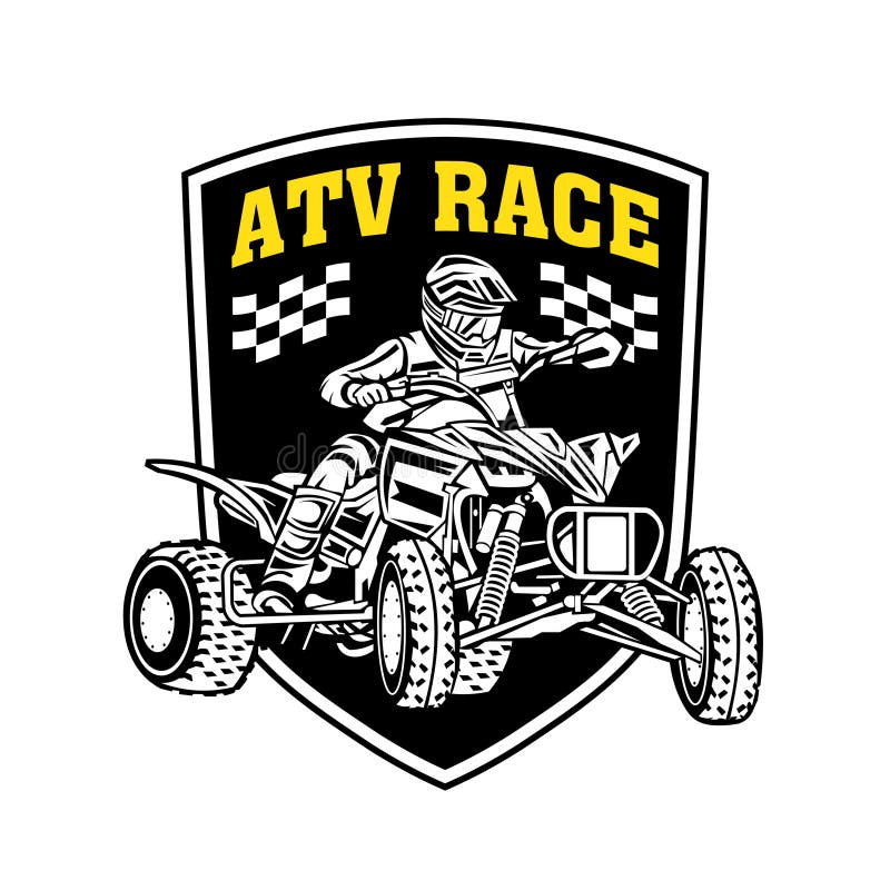 ATV Adventure Racing Vector Illustration Stock Vector - Illustration of ...