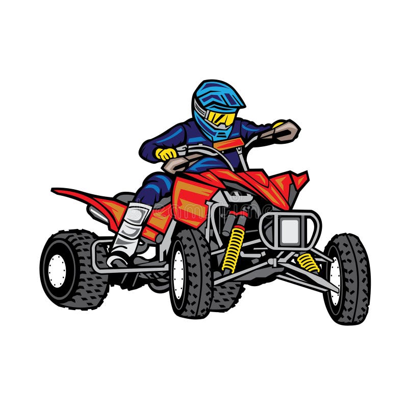 ATV Adventure Racing Vector Illustration Stock Vector - Illustration of ...