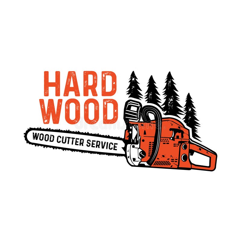 Wood Cutting Service Business Logo Design Stock Vector - Illustration ...