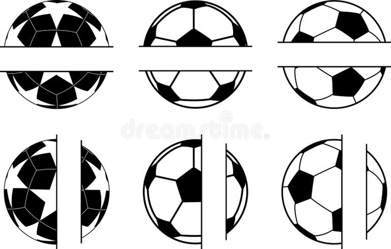 Split Soccer Ball, Soccer Name, Ball Illustration Cut Files Stock ...
