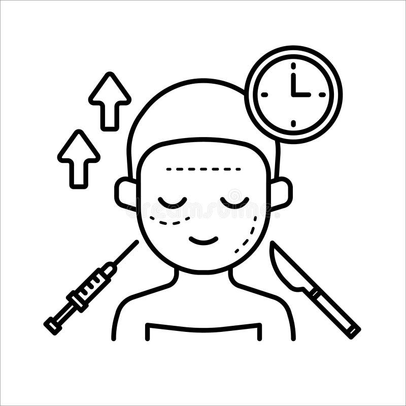 Plastic Surgery Icon Beauty Procedure Illustration Aesthetician Clipart ...