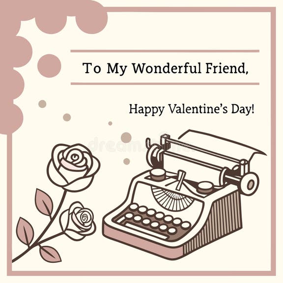 Vintage Valentine S Day Postcard with Roses. Retro Friendship Valentine ...