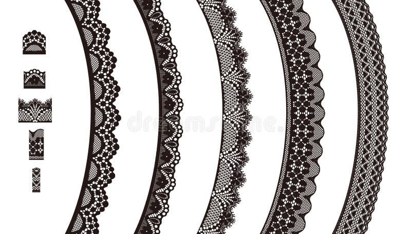 Delicate Lace Edging Designs for Elegant Embellishments Stock ...