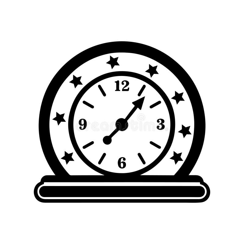 Modern Clock Face Silhouette Vector Art Stock Vector - Illustration of ...