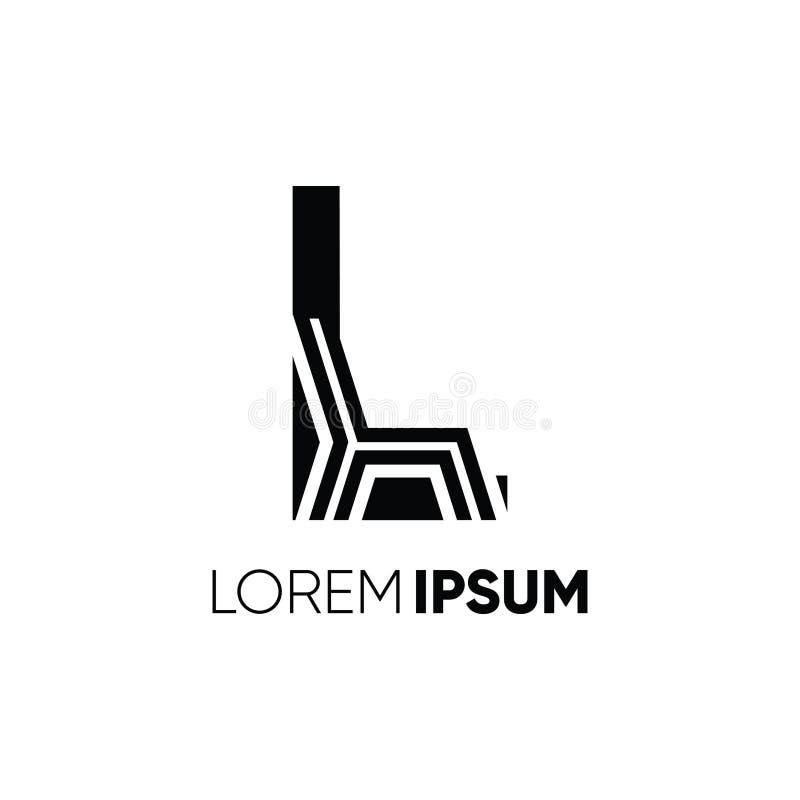 Letter L Chair Furniture Logo Design Vector Icon Symbol Graphic Image ...