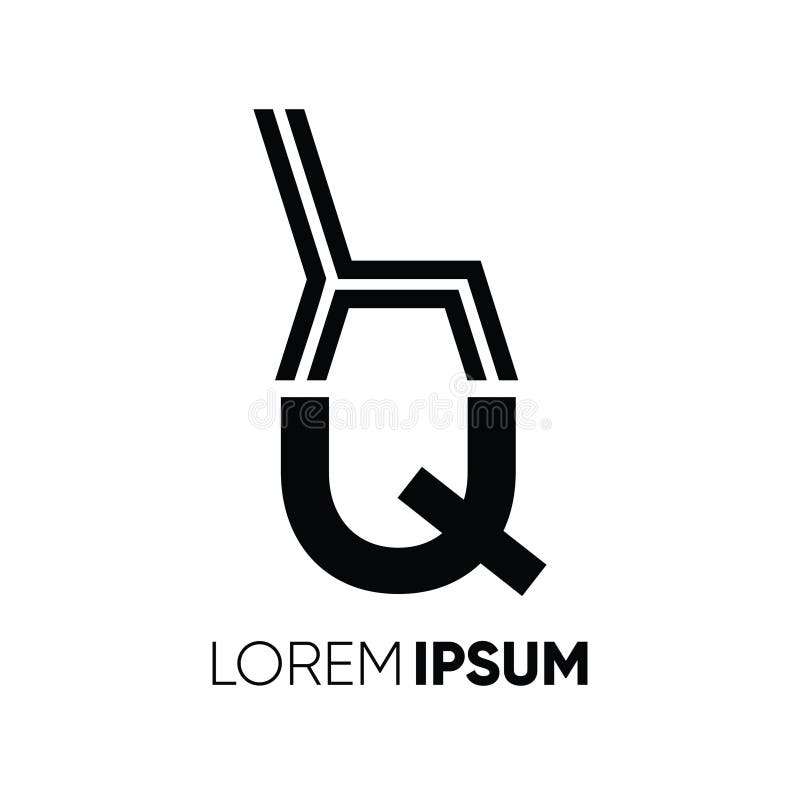 Letter Q Chair Furniture Logo Design Vector Icon Symbol Graphic Image ...