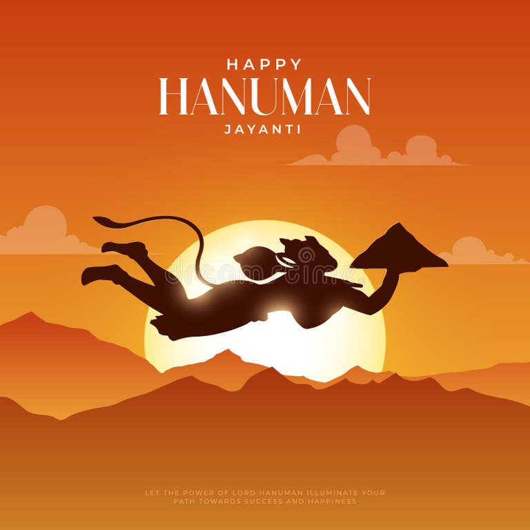 Happy Hanuman Jayanti Greeting, God Hanuman Background Design. a Hindu ...