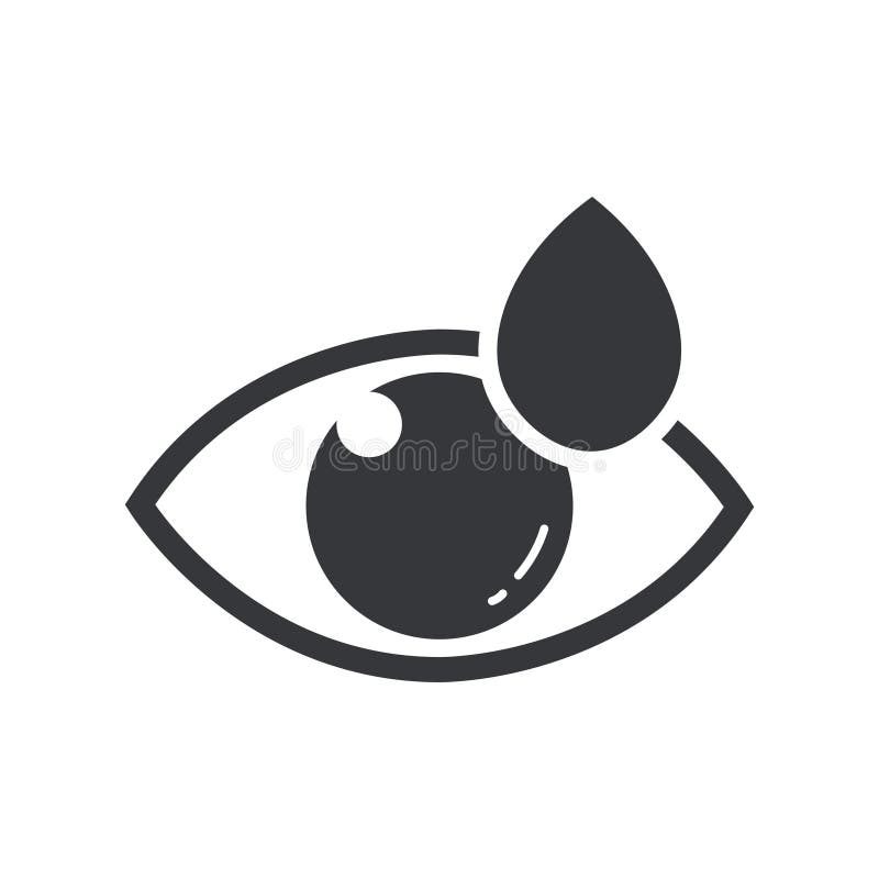 Isolated Icon Drop Water on Eyeball, Eye Medic Sign, Vision, Sight ...