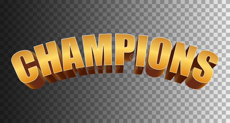 CHAMPIONS 3d Text for Title or Headline Stock Illustration ...