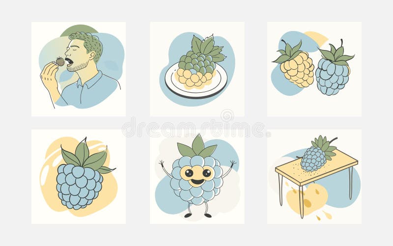 Vibrant Raspberry Color Blob Vector Art Stock Vector - Illustration of ...