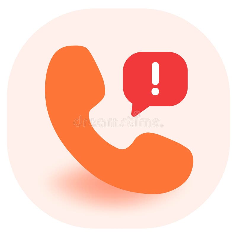 Call Alert. Urgent Call with Handset and Bubble Stock Vector ...