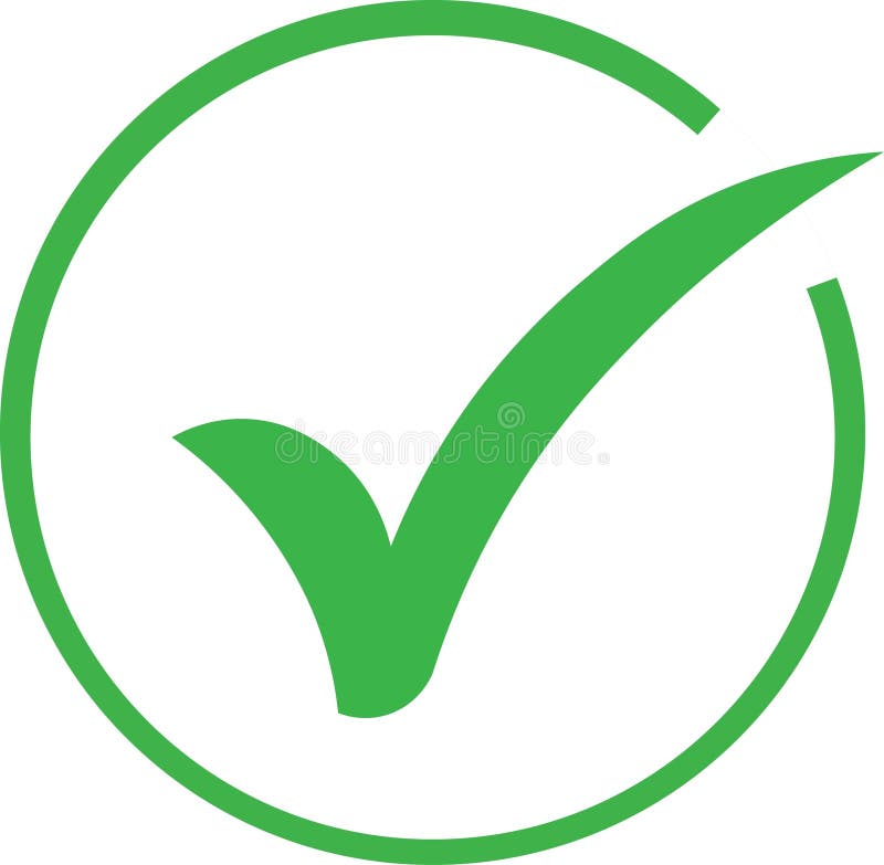 Green Check Mark, Red Cross Mark Icon Set. Set of Check Mark and Cross ...