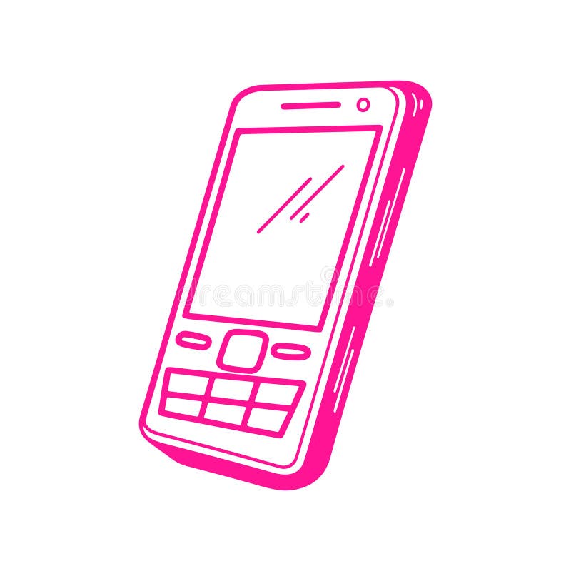 Vector Mobile Phone Shape Illustration Stock Vector - Illustration of ...