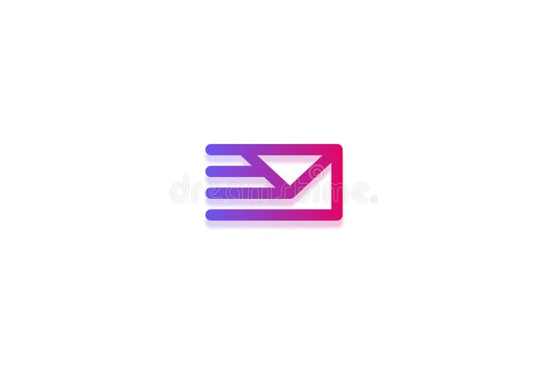Fast Mail Delivery Logo with Modern Gradient Design Stock Vector ...