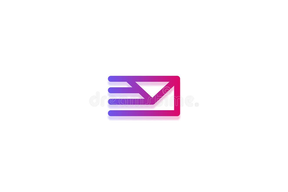 Fast Mail Delivery Logo with Modern Gradient Design Stock Vector ...